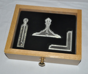 Working Tools set [silverplated] in 3 Drawer Cabinet [Oak] [F063OAK ...