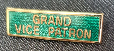 Breast Jewel Middle Bar 'GRAND VICE PATRON - Gilt on Green [MBAR ...